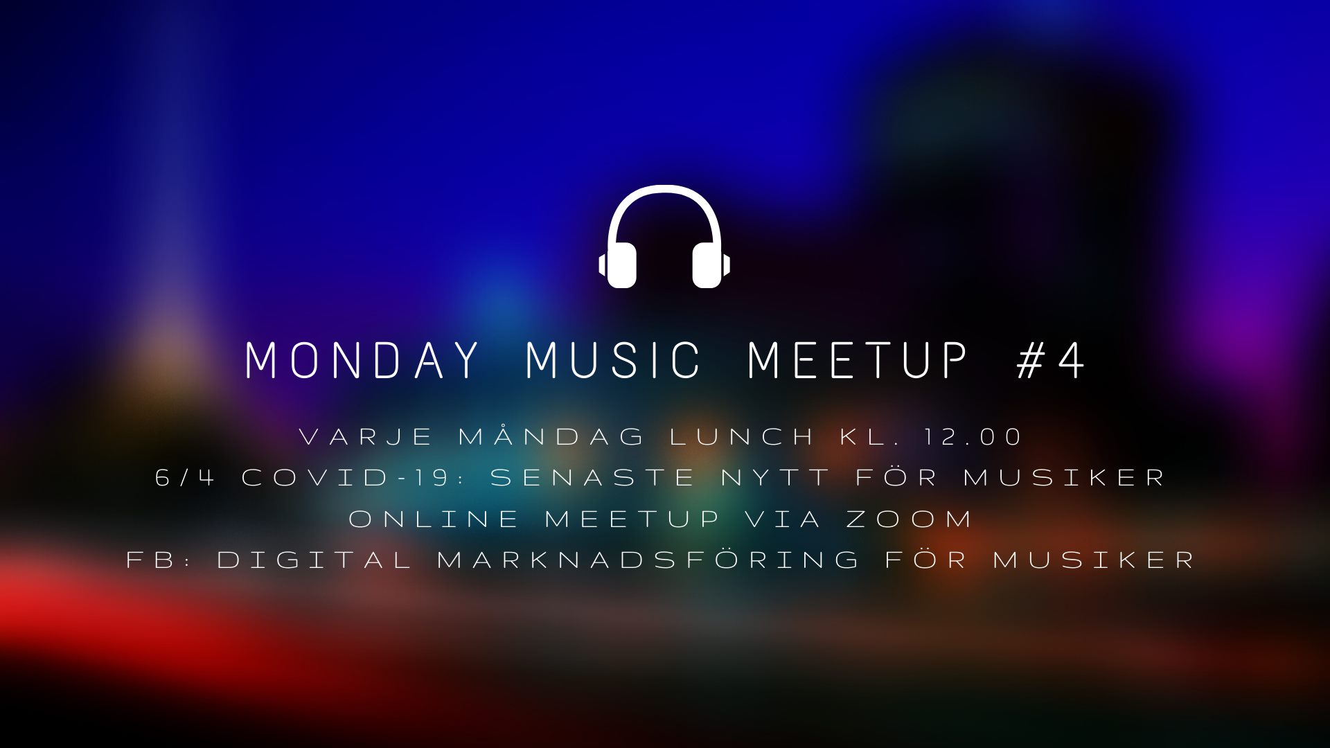 Monday Music Meetup, digitala möten om musikbranschen | KMS – Kungl ...